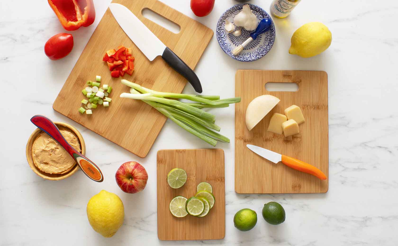 2-Piece Set 2-Tone Small Cutting Boards – Totally Bamboo