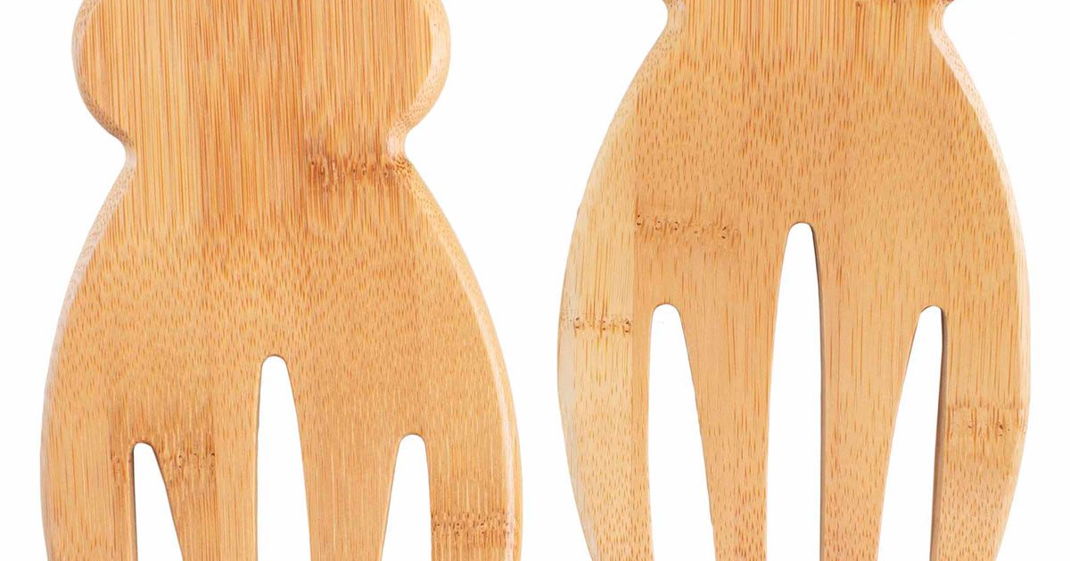 Natural Bamboo Salad Hands | Totally Bamboo