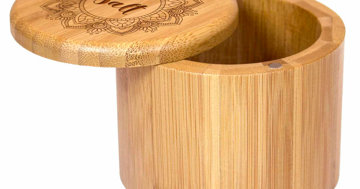 "Mandala Salt" Engraved Salt Cellar, 6-Oz. Capacity – Totally Bamboo