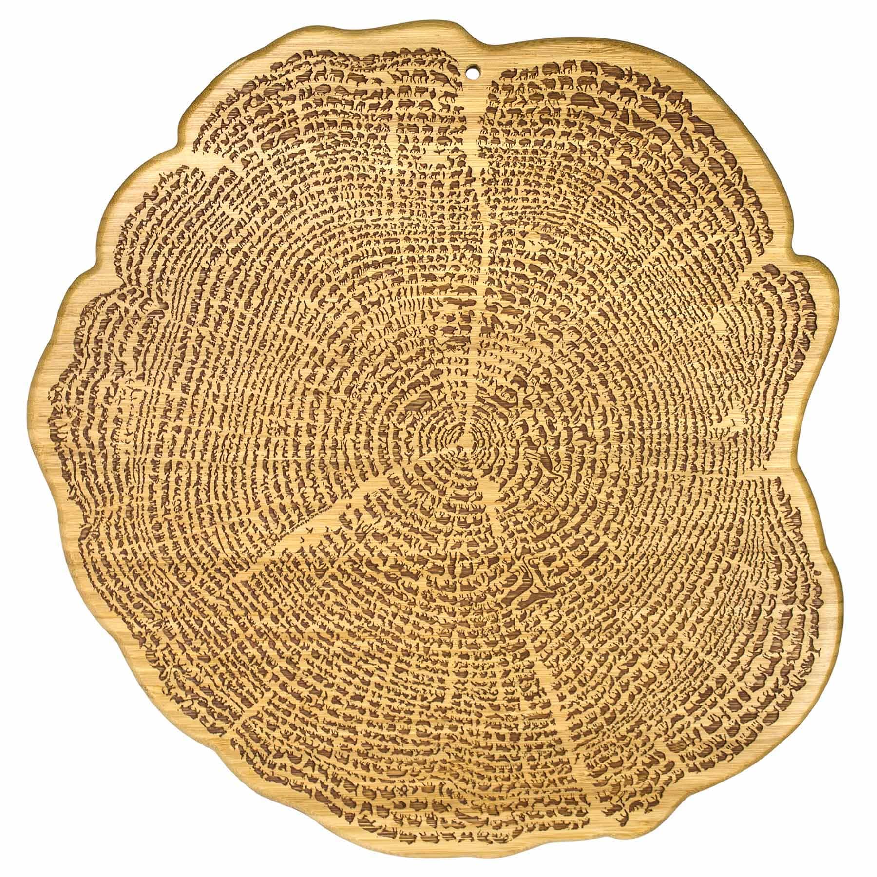 "Tree of Life" Engraved Serving Board, 13-1/2" x 13" – Totally Bamboo