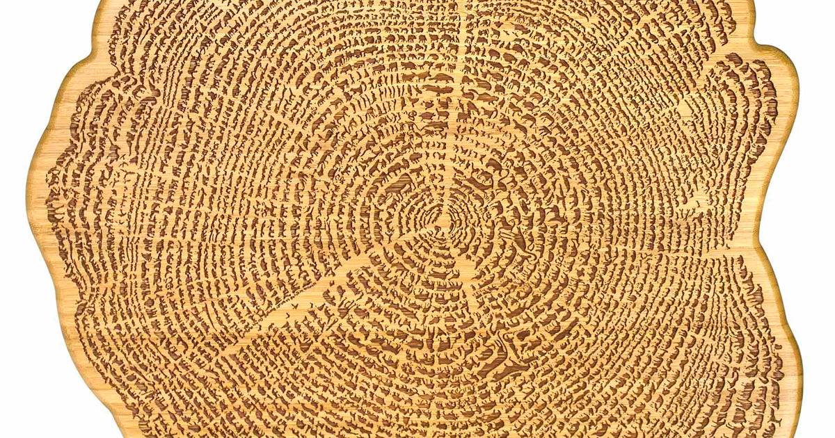 "Tree of Life" Engraved Serving Board, 13-1/2" x 13" – Totally Bamboo