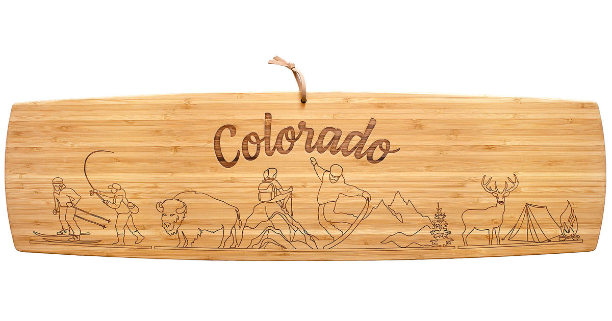 Colorado Engraved XL Charcuterie Board, 30" x 8-1/2" – Totally Bamboo