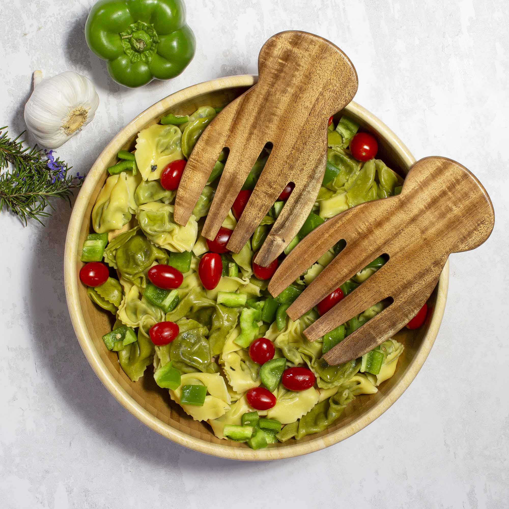 TB Home® Acacia Wood Salad Hands Salad Serving Set – Totally Bamboo