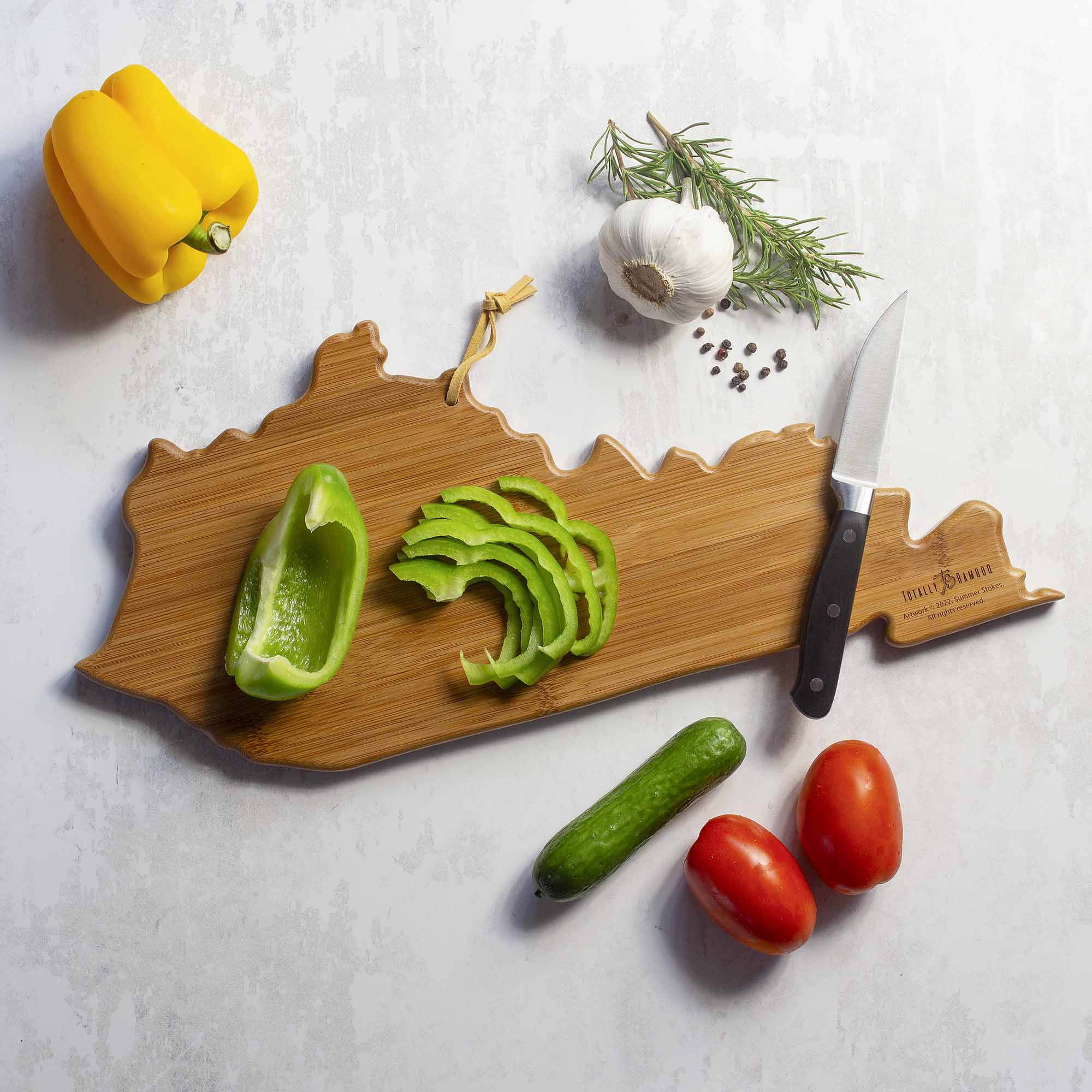 Kentucky State Shaped Serving & Cutting Board with Artwork by Summer ...