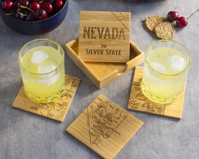 4-Piece Florida Puzzle Coaster Set with Case – Totally Bamboo