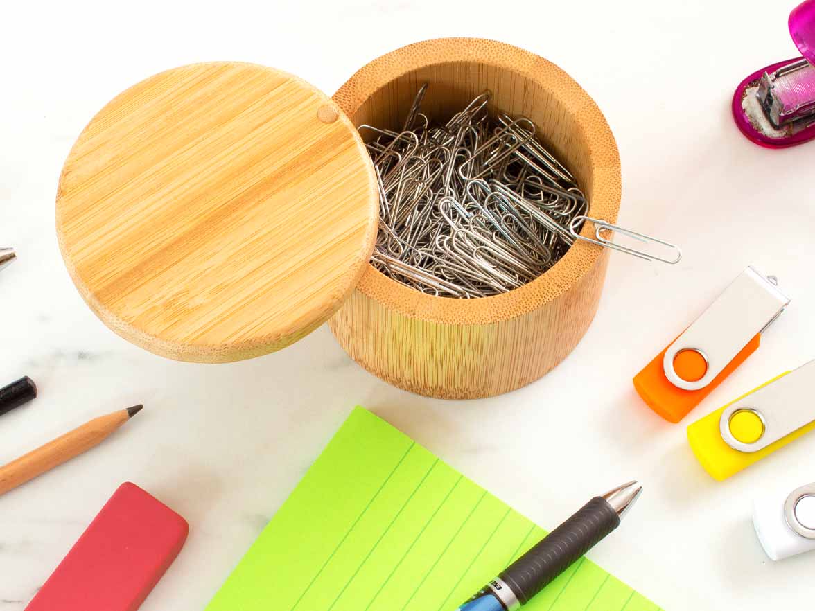 Triple Salt Cellar with Swivel Lids, 1-1/3 Cups Capacity – Totally Bamboo